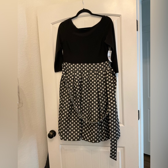 Jessica Howard | Dresses | Jessica Howard Black And Wight Polka Dot ...